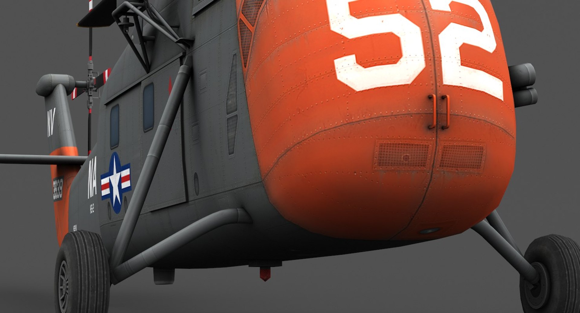 Sikorsky H34 Choctaw 3d Model