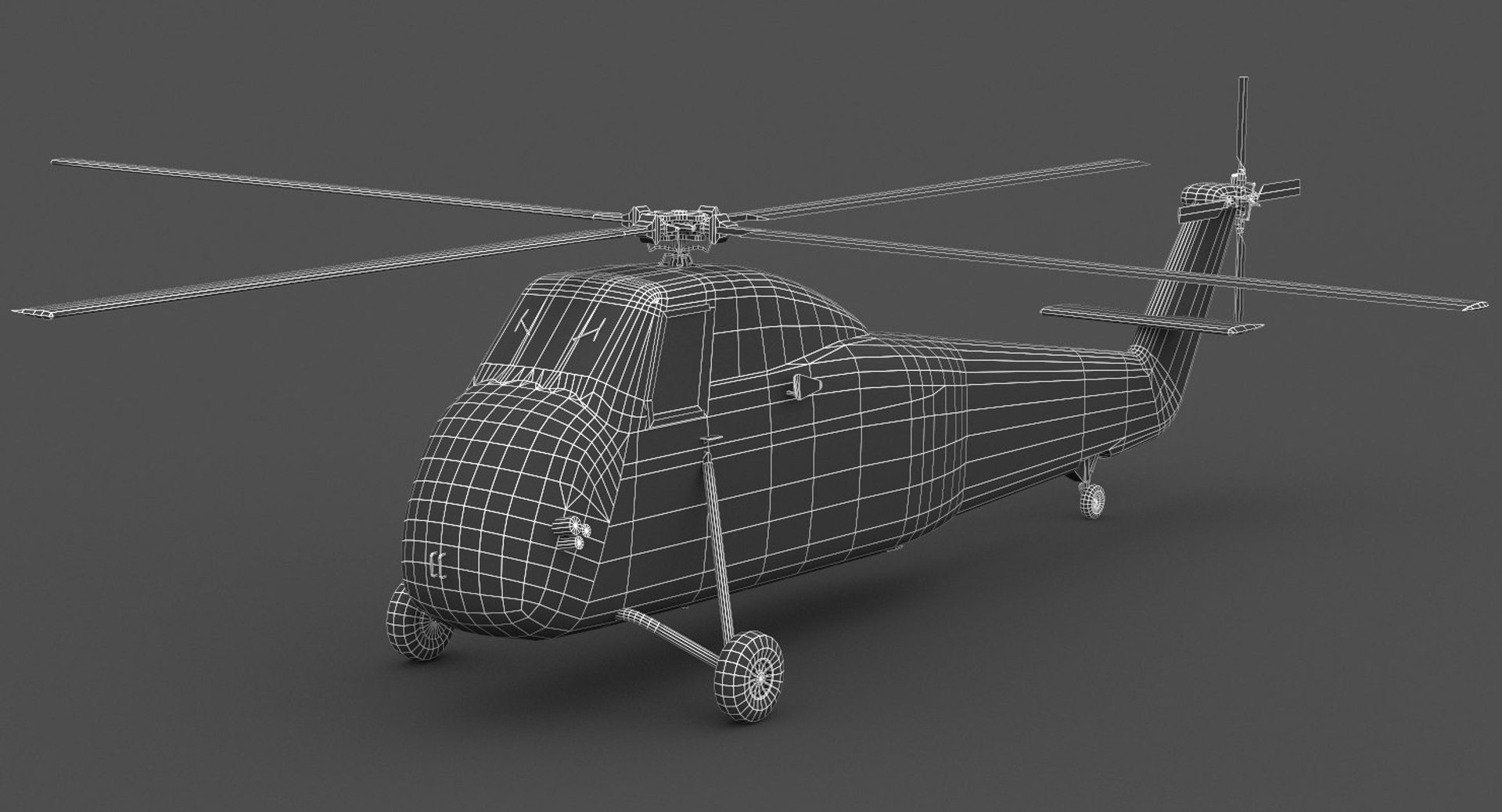 Sikorsky H34 Choctaw 3d Model
