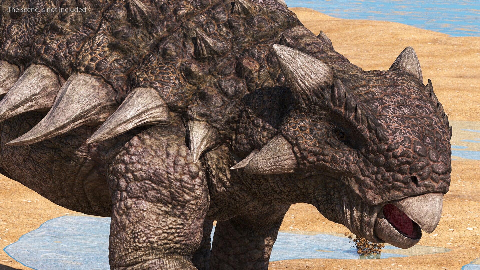 3D Model Ankylosaurus Deserted In Walking Pose - TurboSquid 2170443