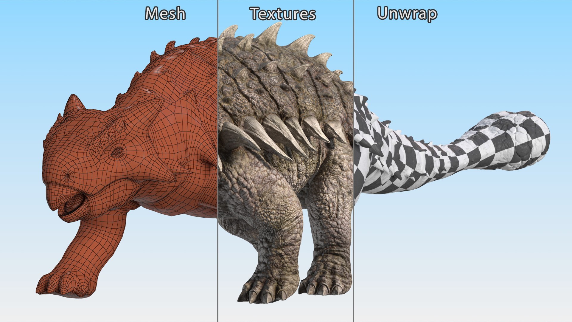 3D Model Ankylosaurus Deserted In Walking Pose - TurboSquid 2170443