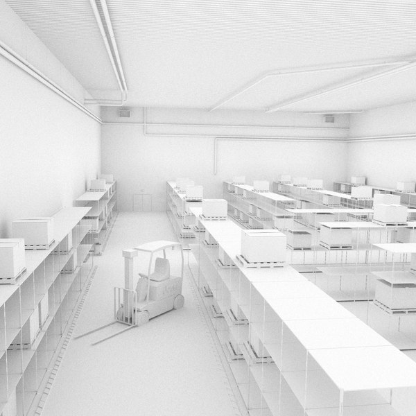 obj scene warehouse factory