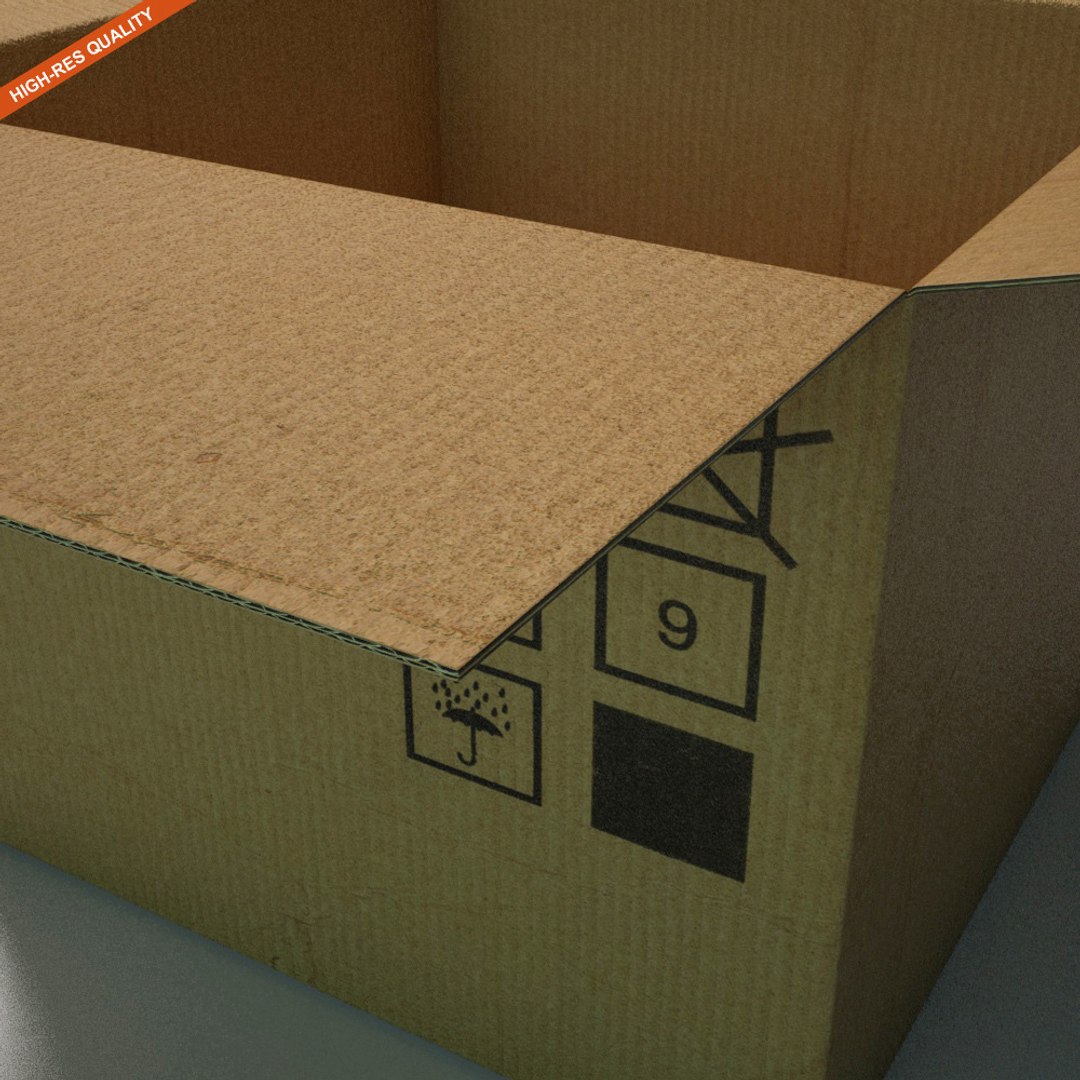 3d Model Cardboard Boxes