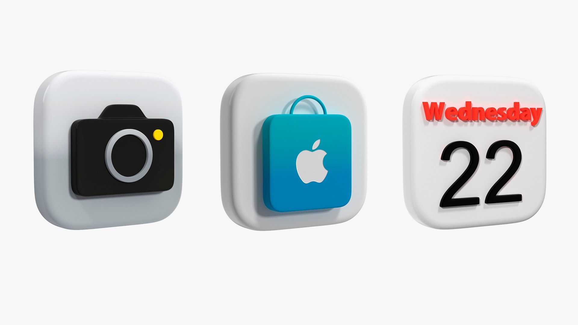 3D IPhone IOS Icons Collection Model - TurboSquid 2237527