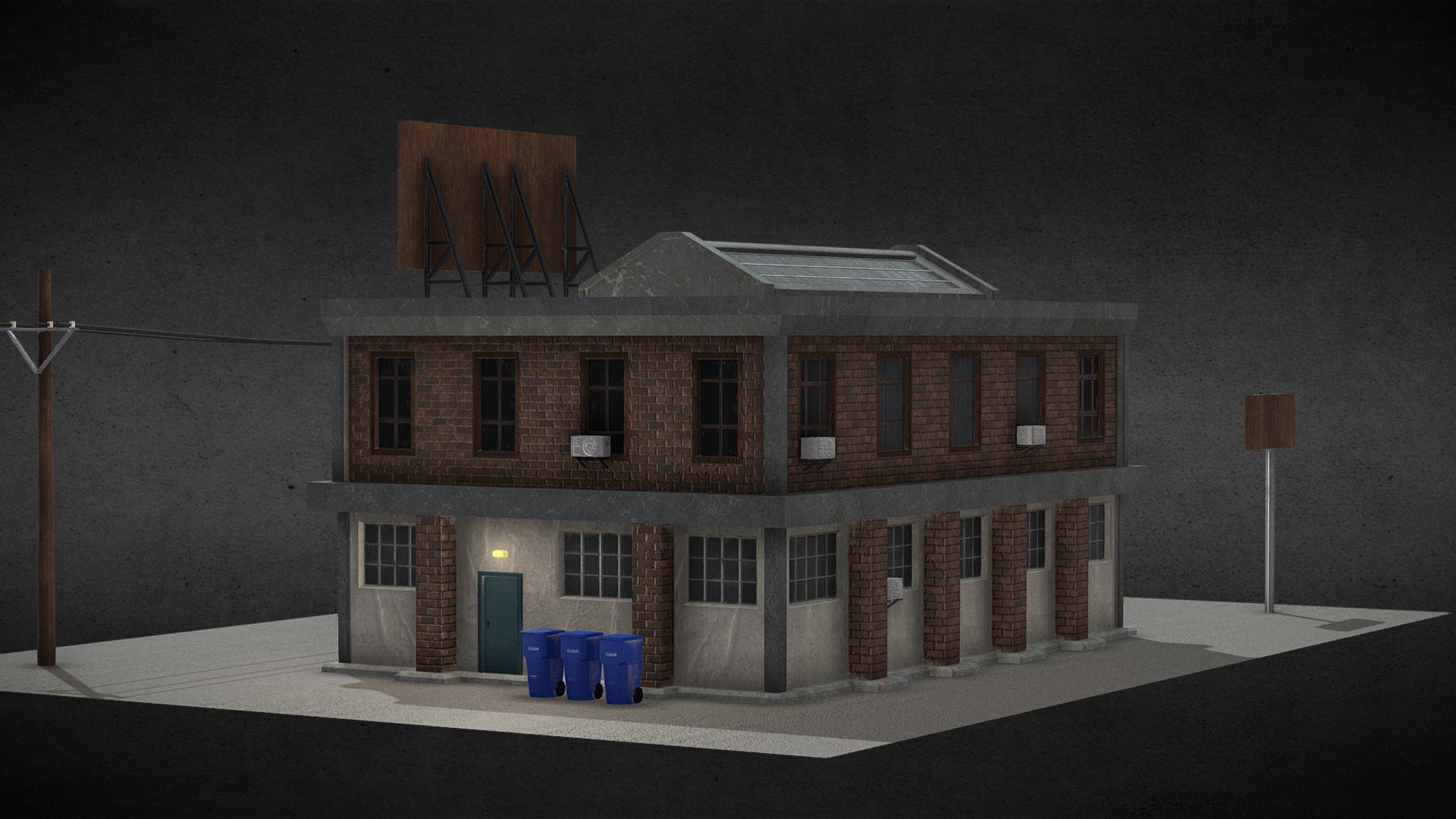 Factory Building PBR 3D Model - TurboSquid 2145053