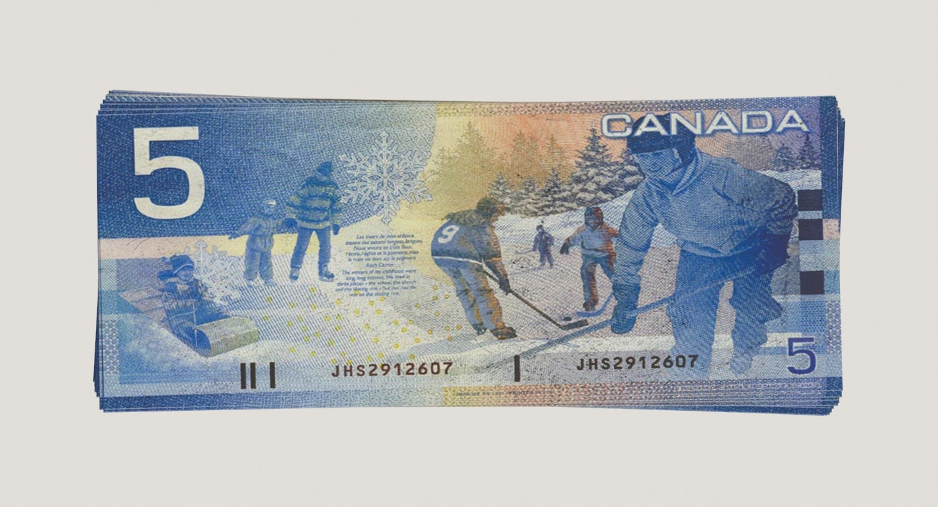3d 5 canadian dollar note