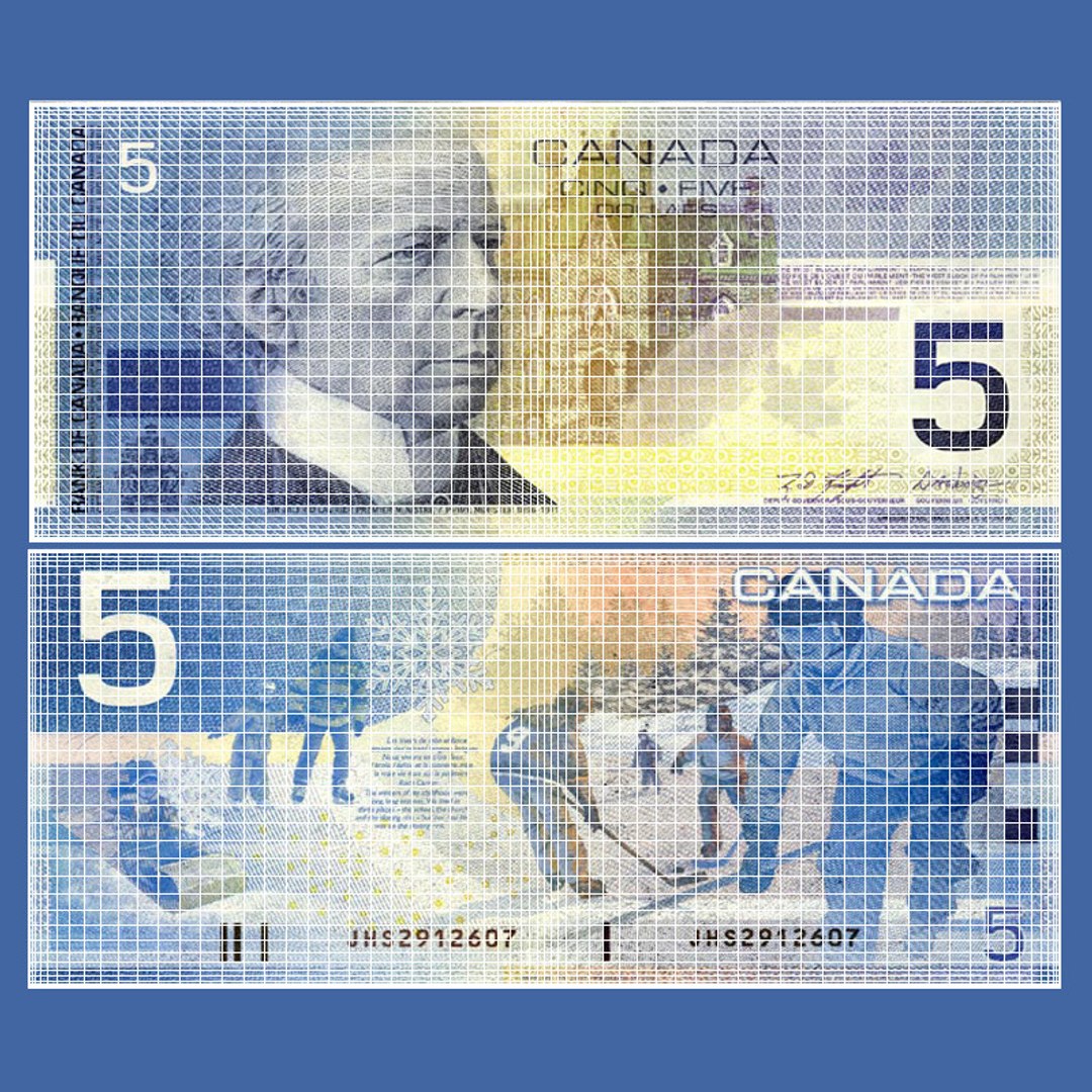 3d 5 canadian dollar note