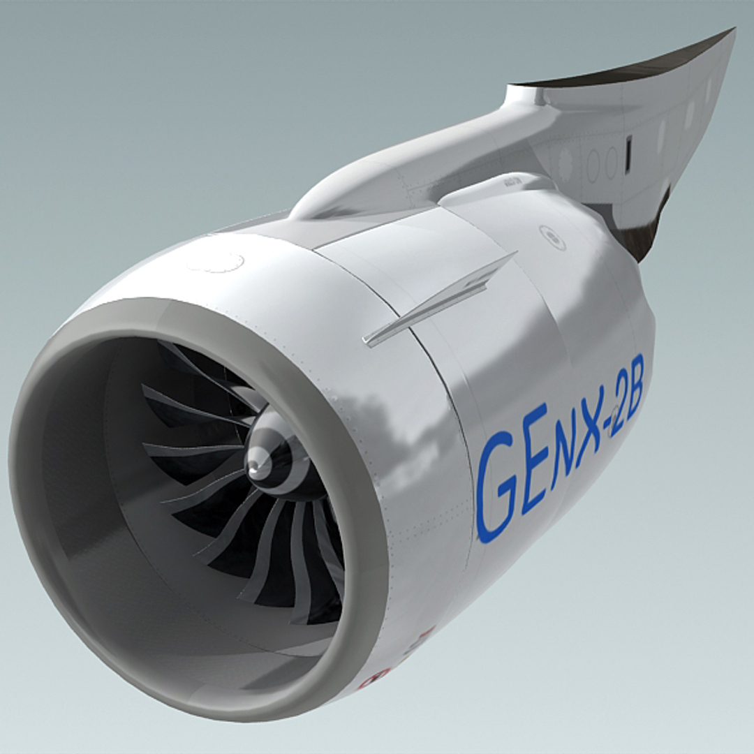 genx-2b jet engine lite 3d max