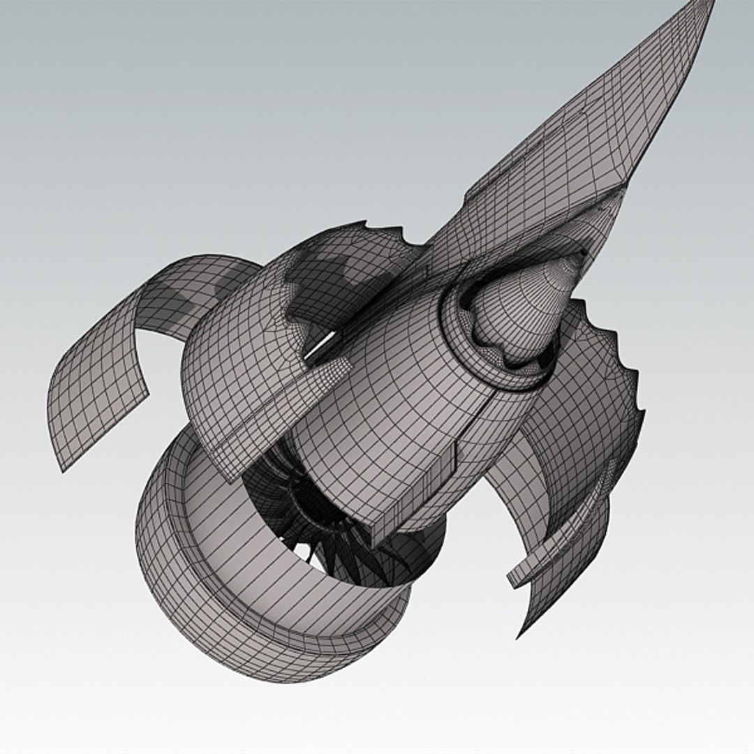 Genx-2b Jet Engine Lite 3d Max