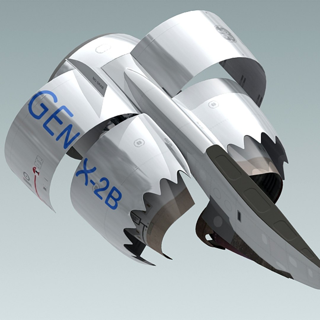 Genx-2b Jet Engine Lite 3d Max