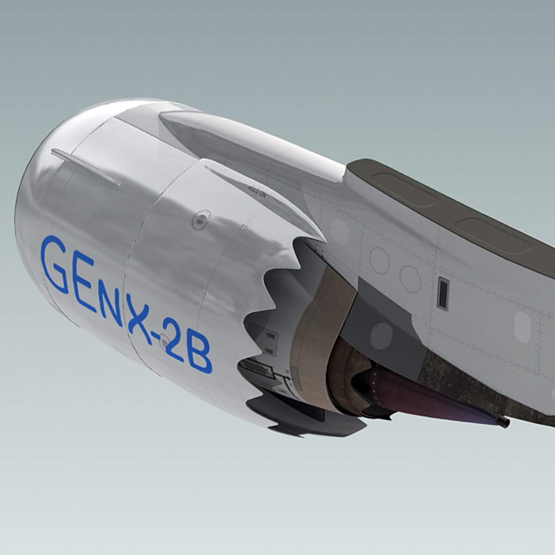 genx-2b jet engine lite 3d max
