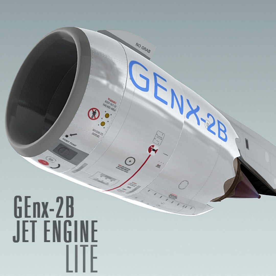 Genx-2b Jet Engine Lite 3d Max