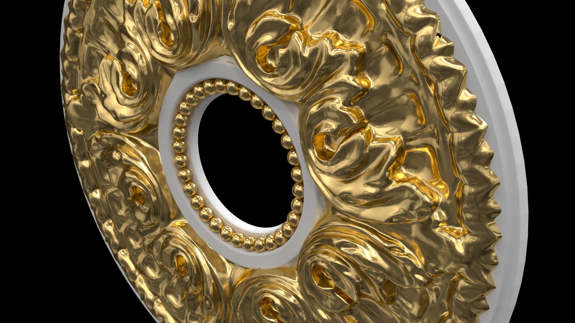 Ceiling Sockets Gypsum Plaster DR52 Model - TurboSquid 2031553