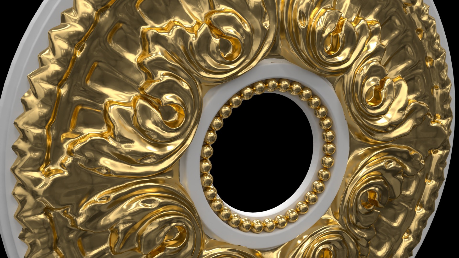 Ceiling Sockets Gypsum Plaster DR52 Model - TurboSquid 2031553