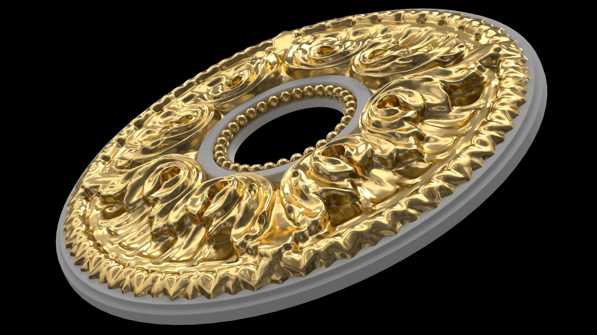 Ceiling Sockets Gypsum Plaster DR52 Model - TurboSquid 2031553