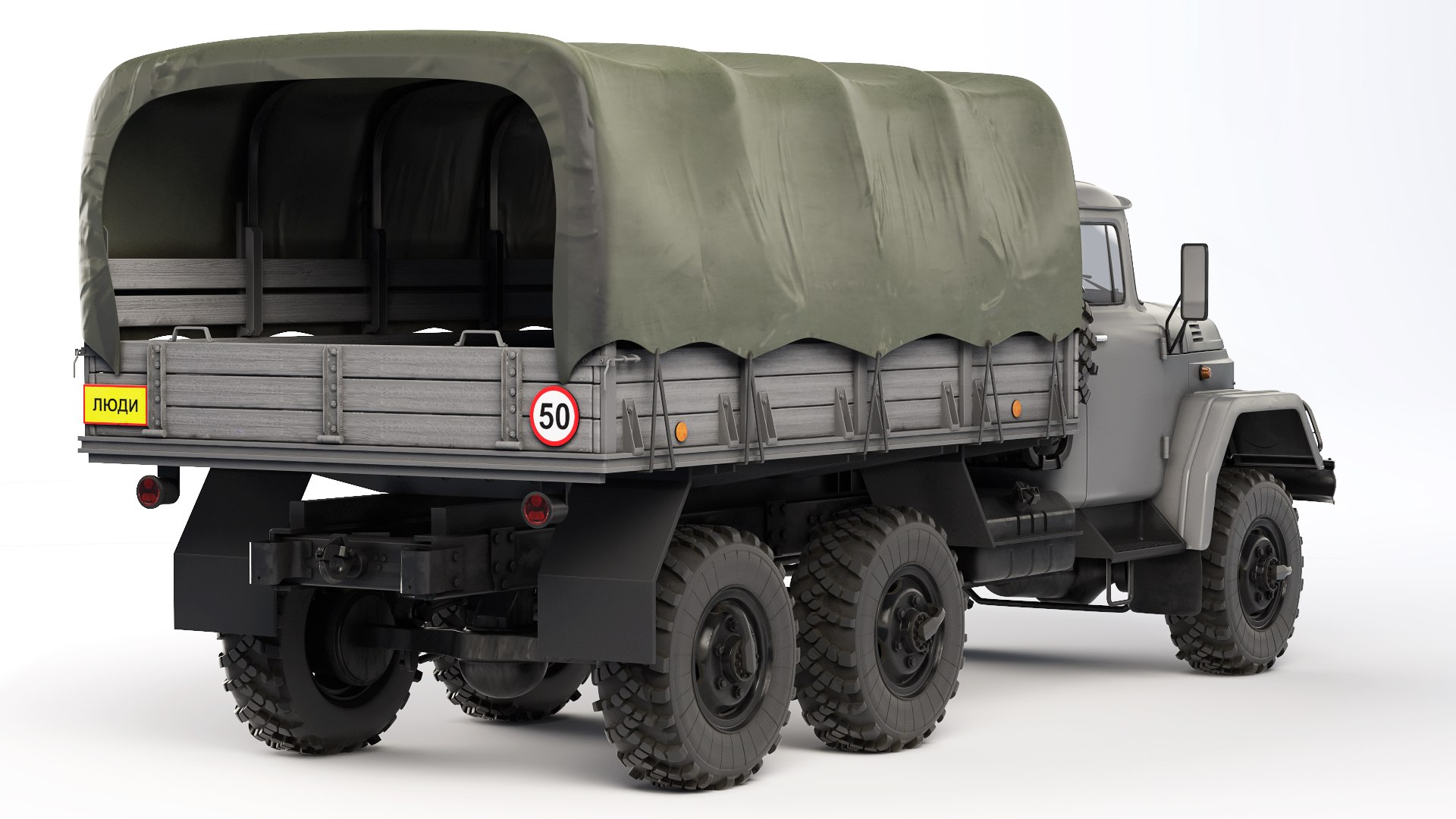 ZiL 131 Tarpaulin Body 1967 3D Model - TurboSquid 1948321