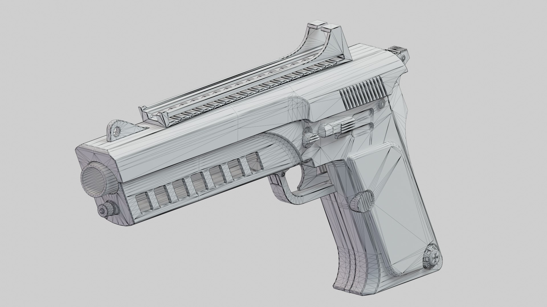 3D model fictional pistol cyberpunk - TurboSquid 1557325