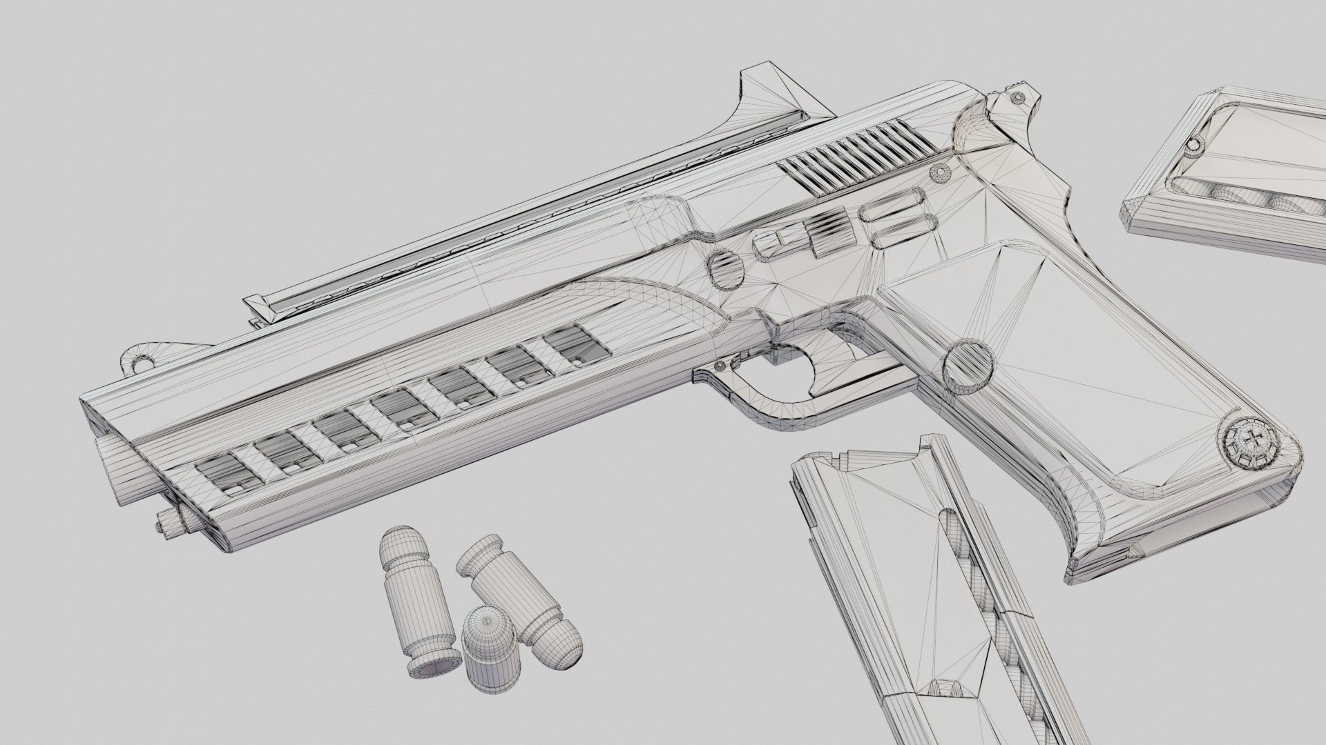 3D model fictional pistol cyberpunk - TurboSquid 1557325