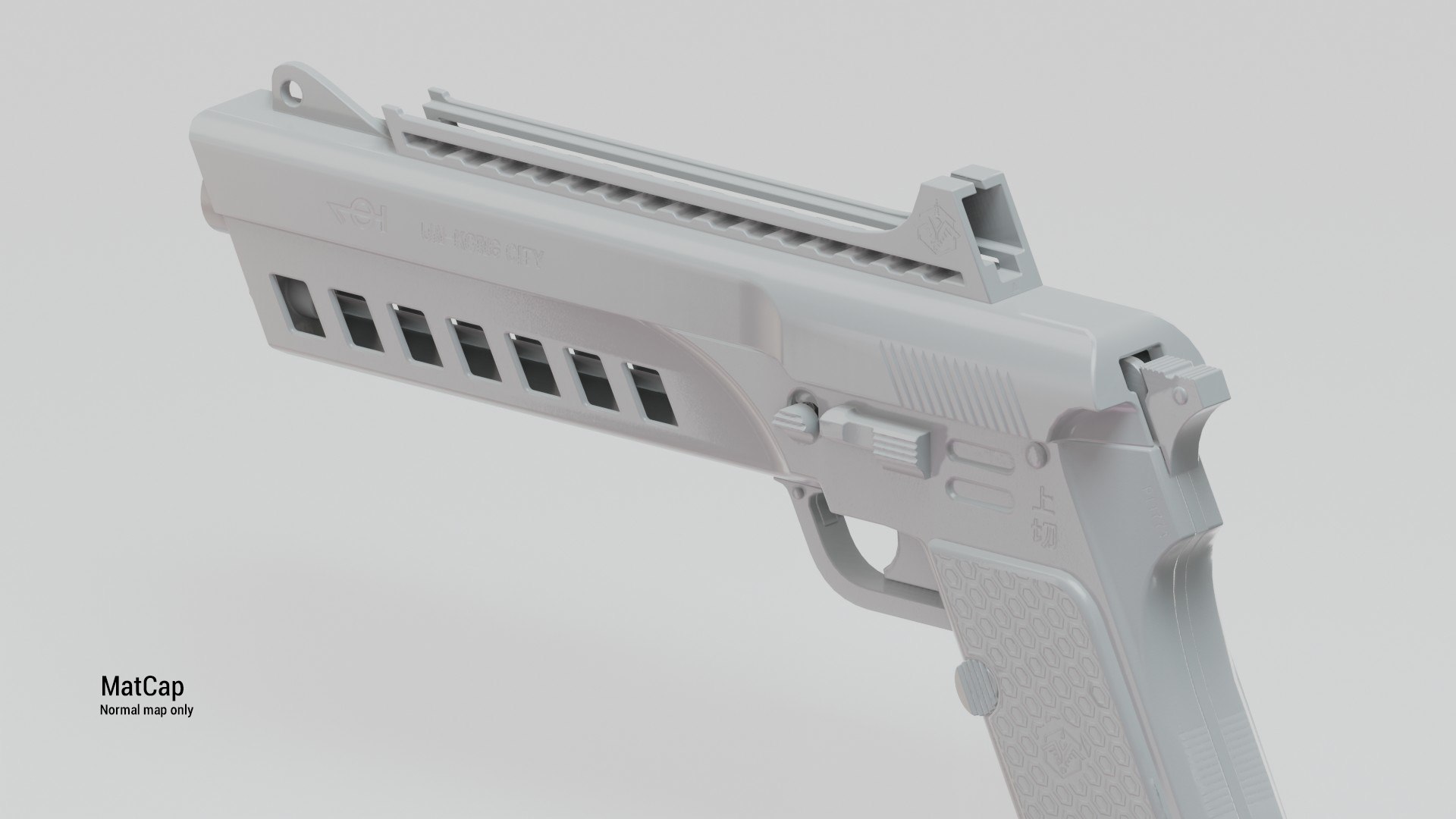 3D model fictional pistol cyberpunk - TurboSquid 1557325