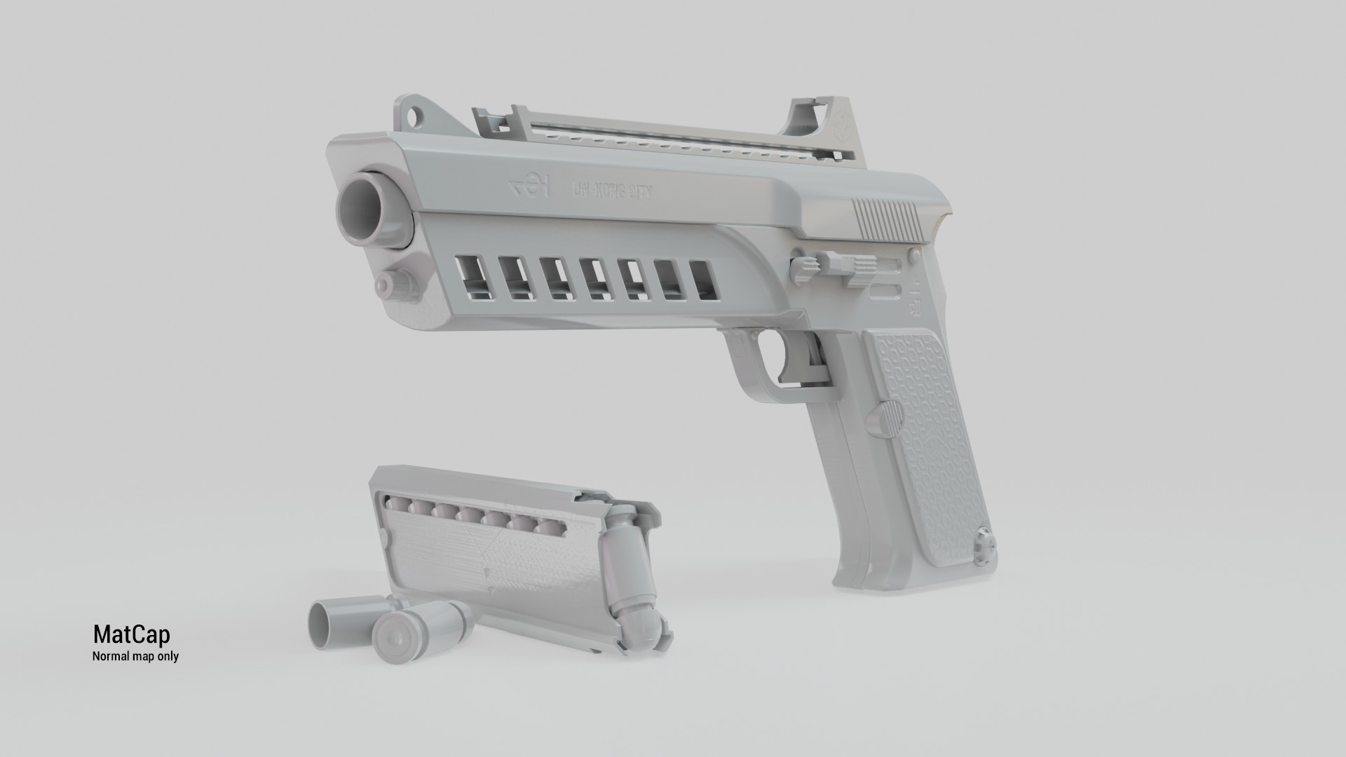 3D Model Fictional Pistol Cyberpunk - TurboSquid 1557325