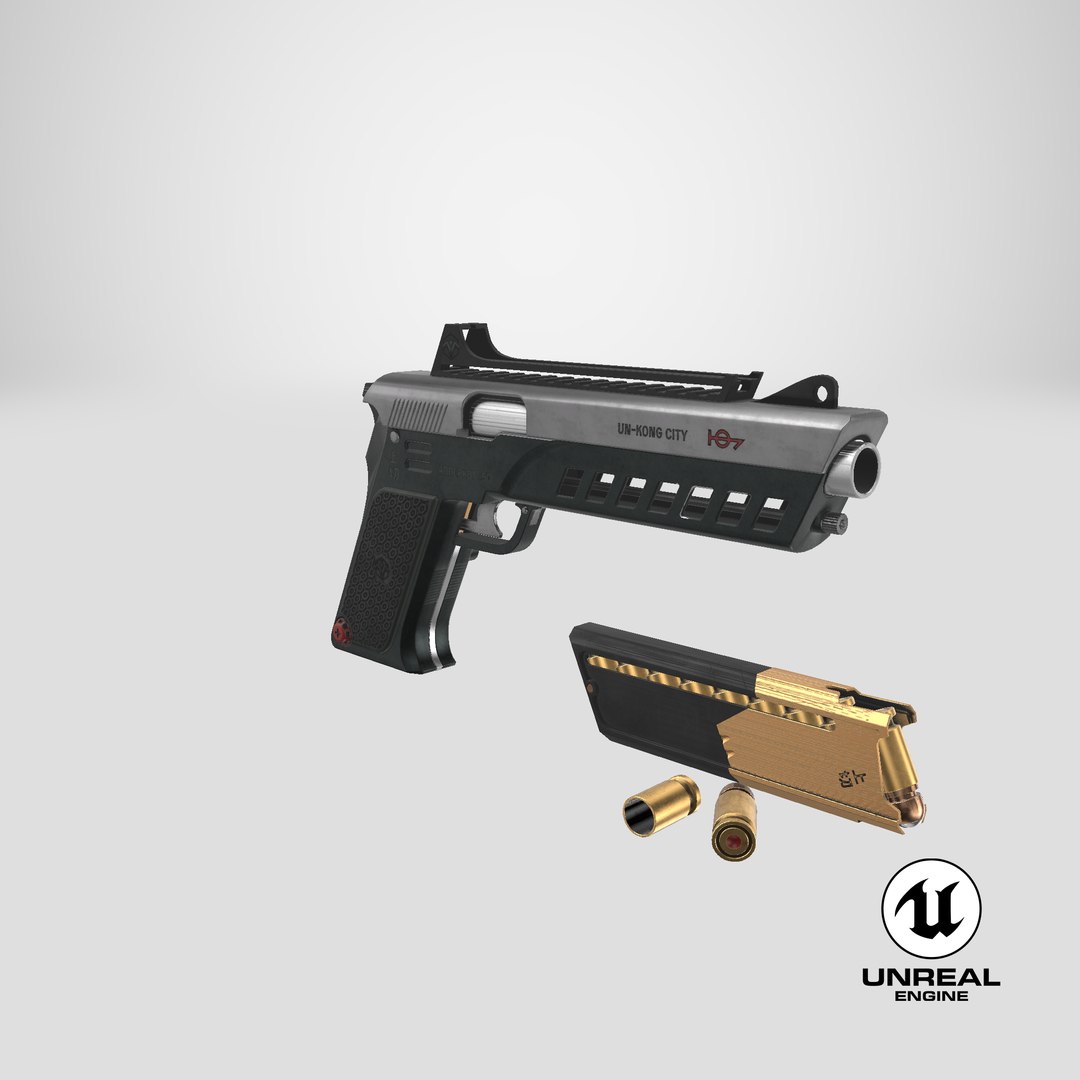 3D model fictional pistol cyberpunk - TurboSquid 1557325
