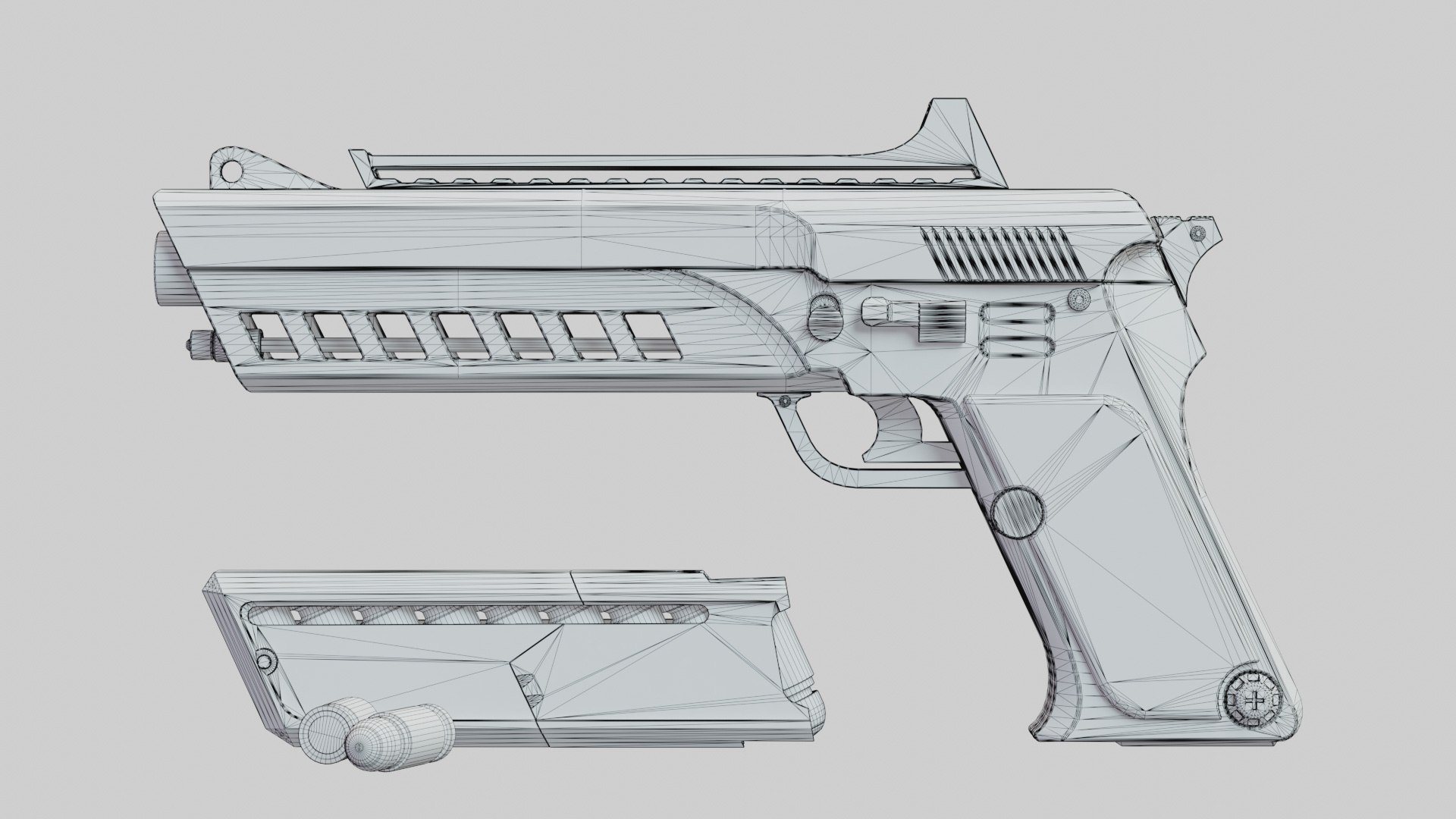 3D model fictional pistol cyberpunk - TurboSquid 1557325