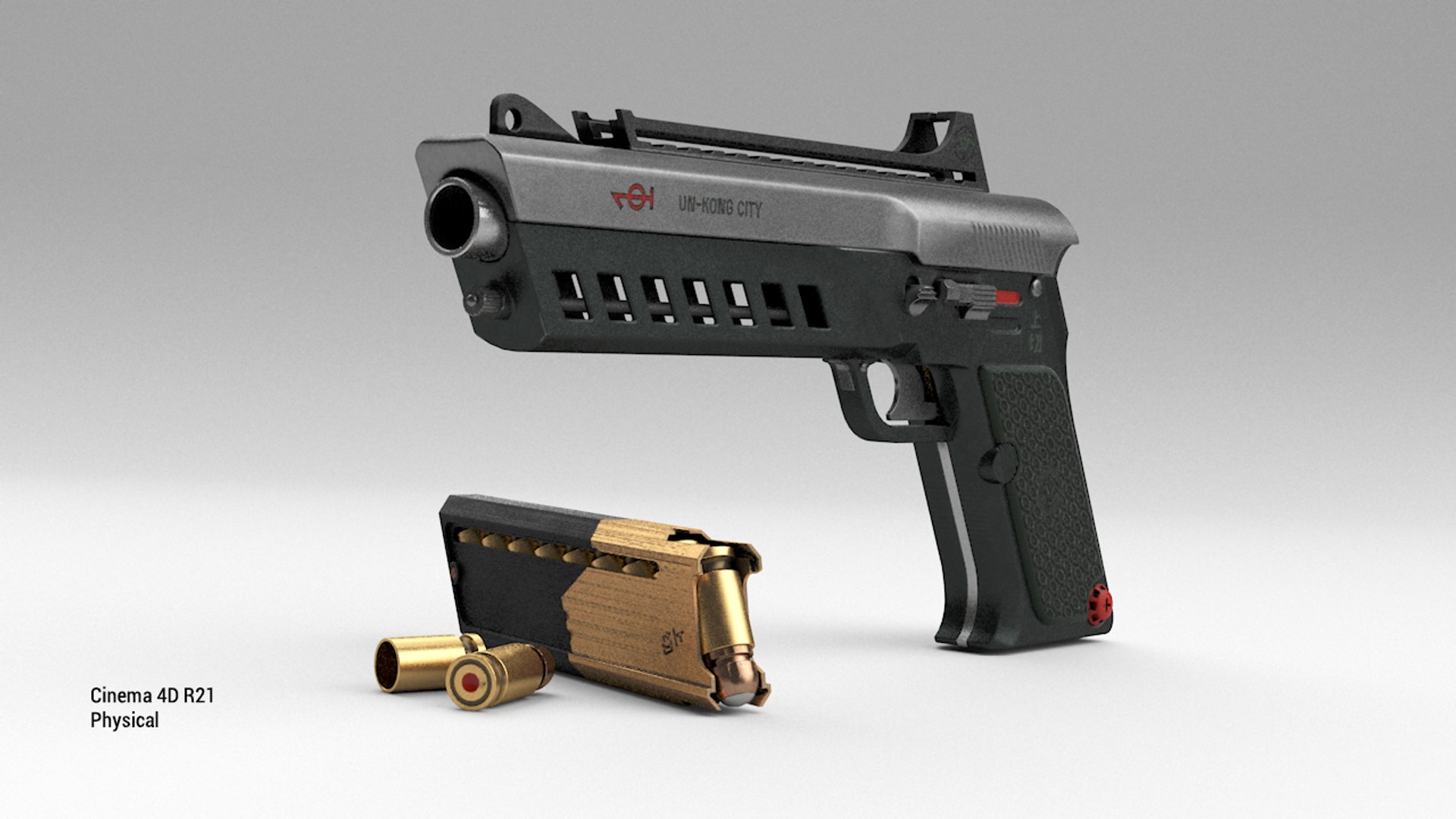 3D model fictional pistol cyberpunk - TurboSquid 1557325