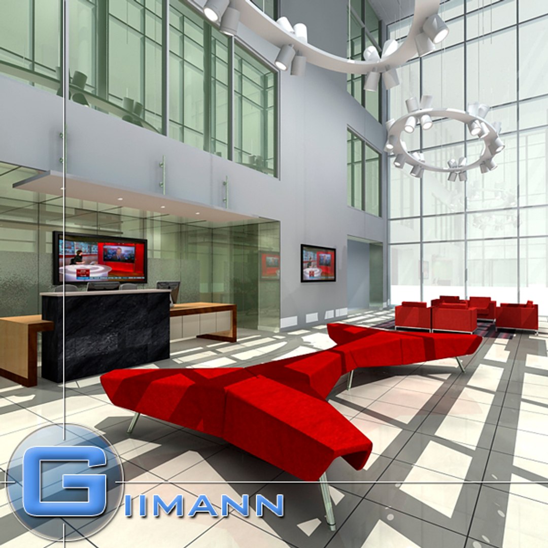 3d Model Office Reception