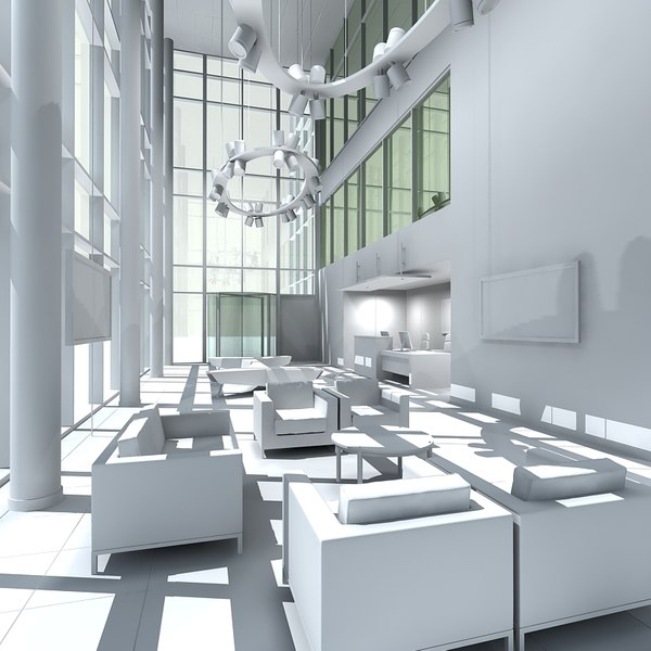 3d model office reception