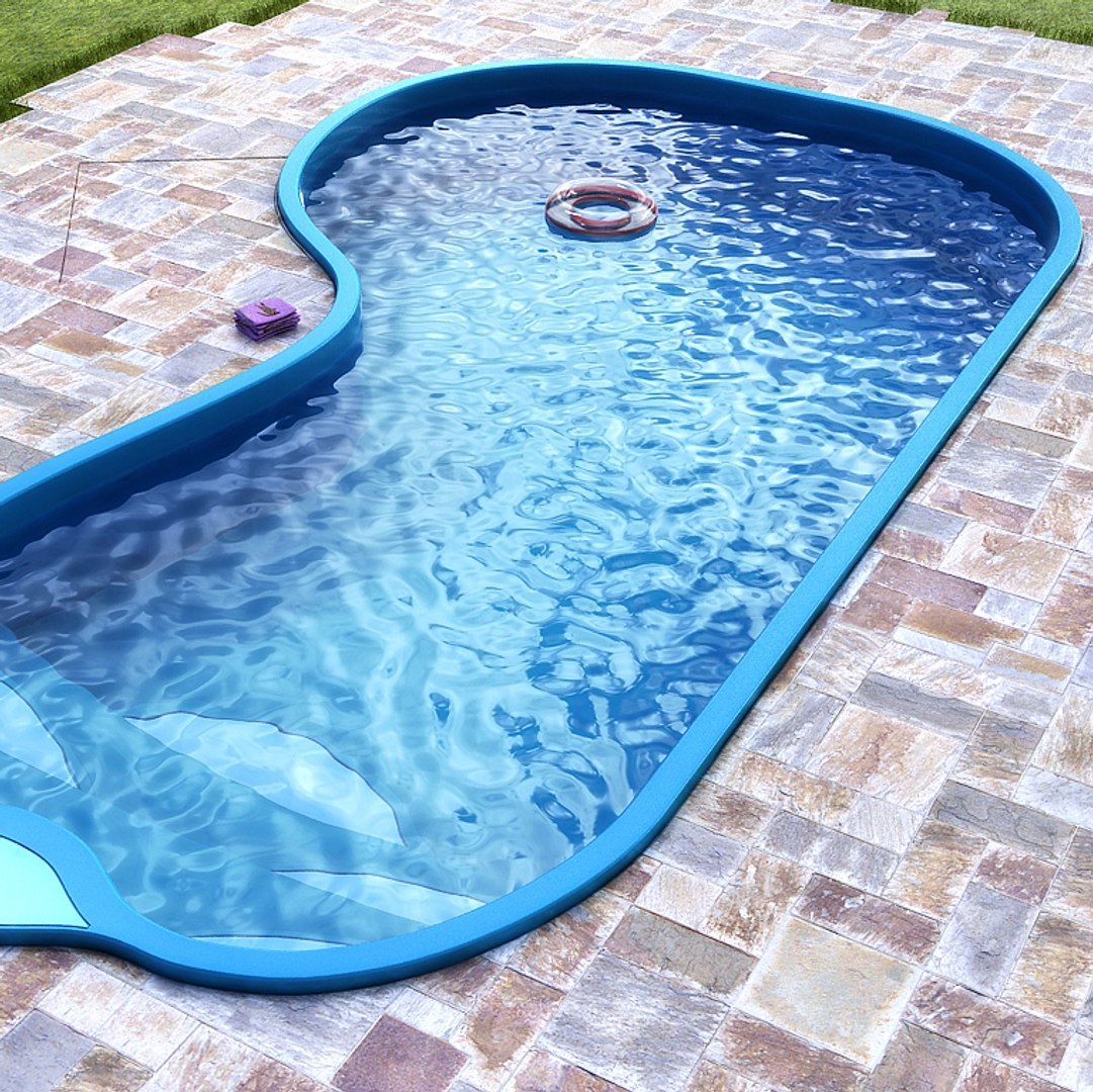 Garden Pool Exterior 3d Model