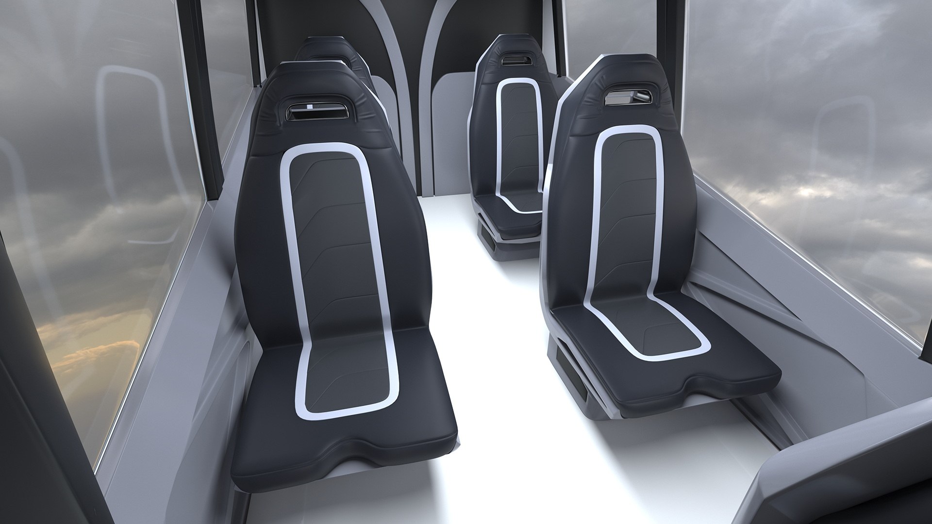 Modern Flying Taxi Simple Interior 3D model - TurboSquid 2170083