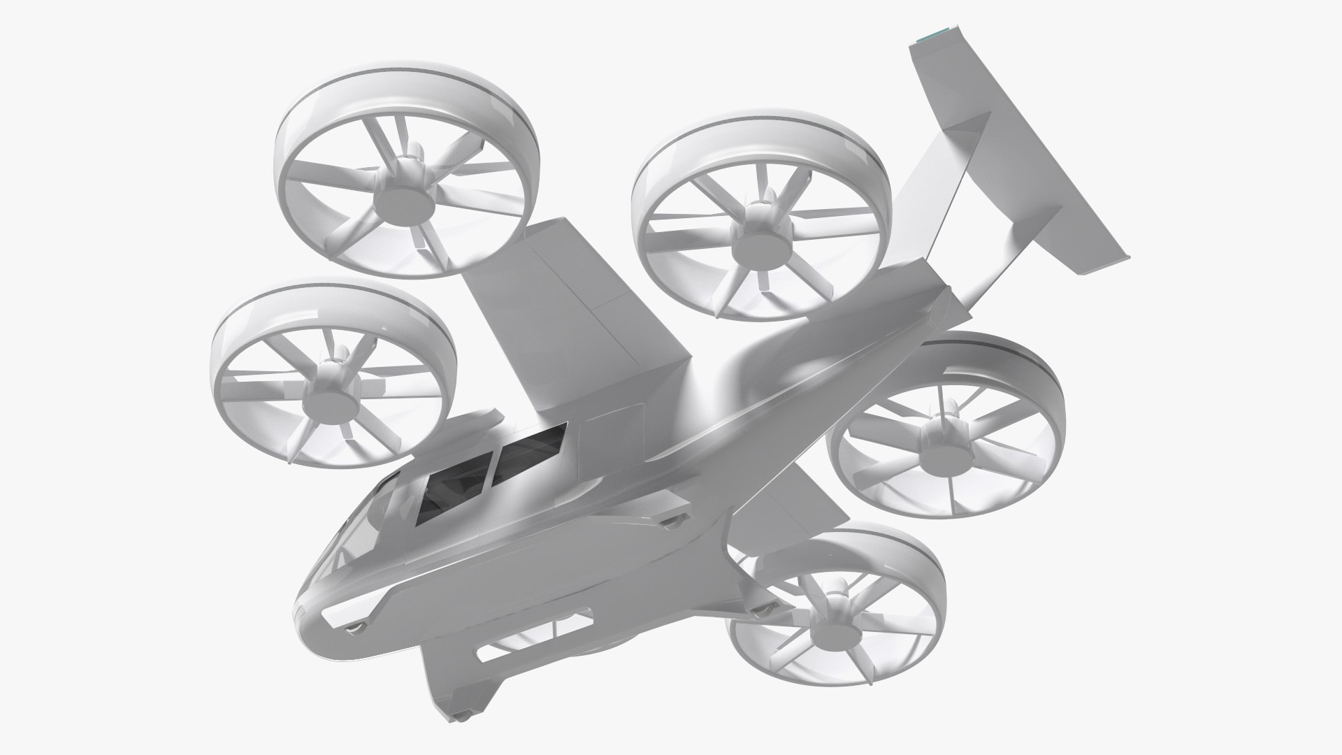 Modern Flying Taxi Simple Interior 3D model - TurboSquid 2170083