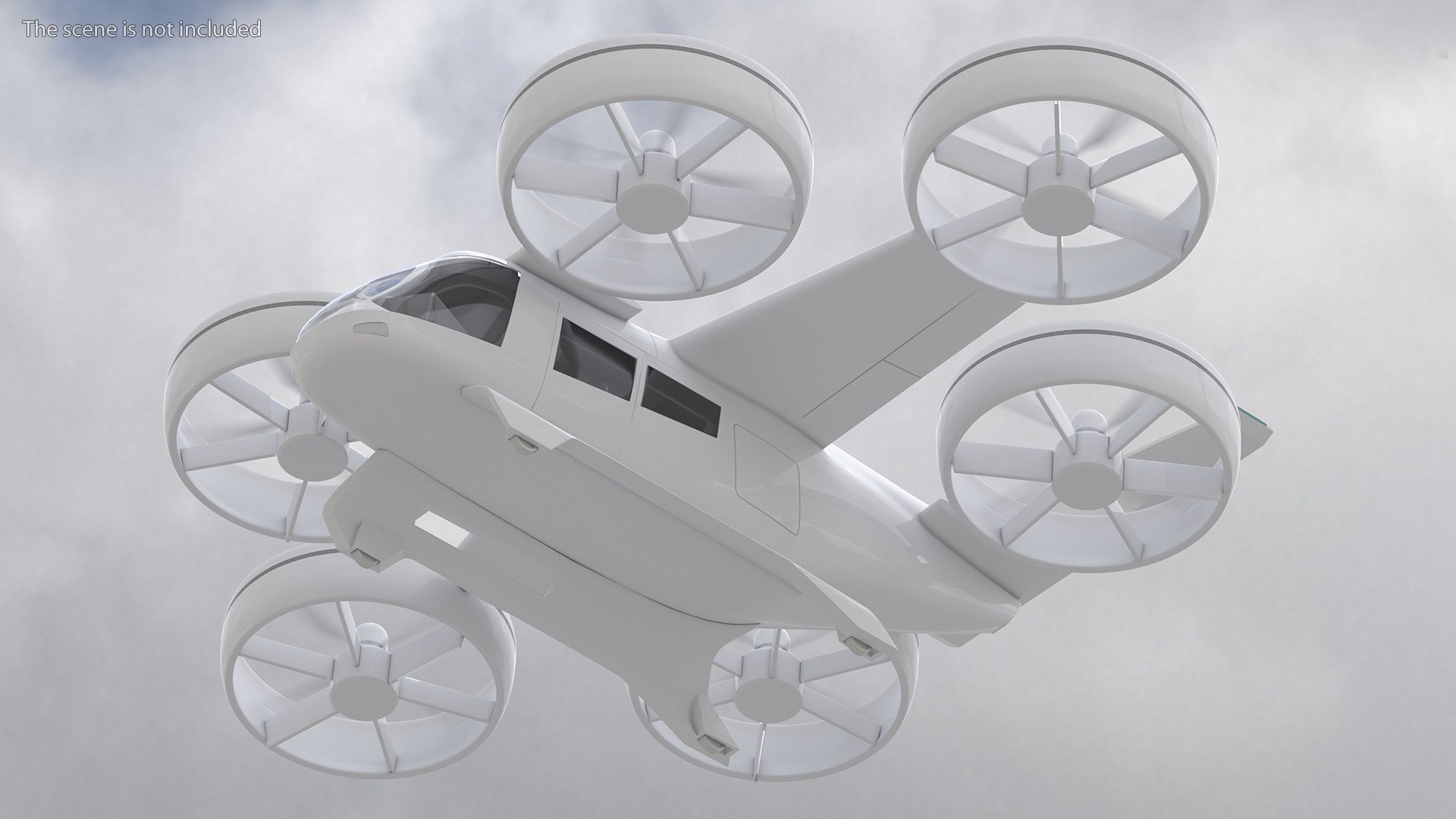 Modern Flying Taxi Simple Interior 3D model - TurboSquid 2170083