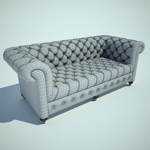 3d model classic sofa