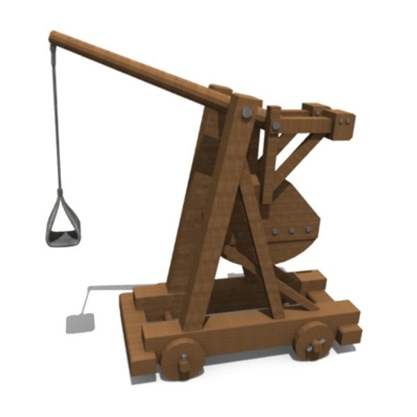 weapon medieval catapult 3d max