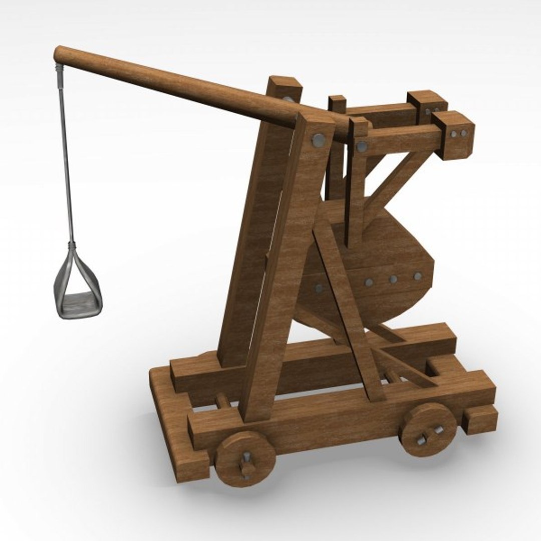 Weapon Medieval Catapult 3d Max