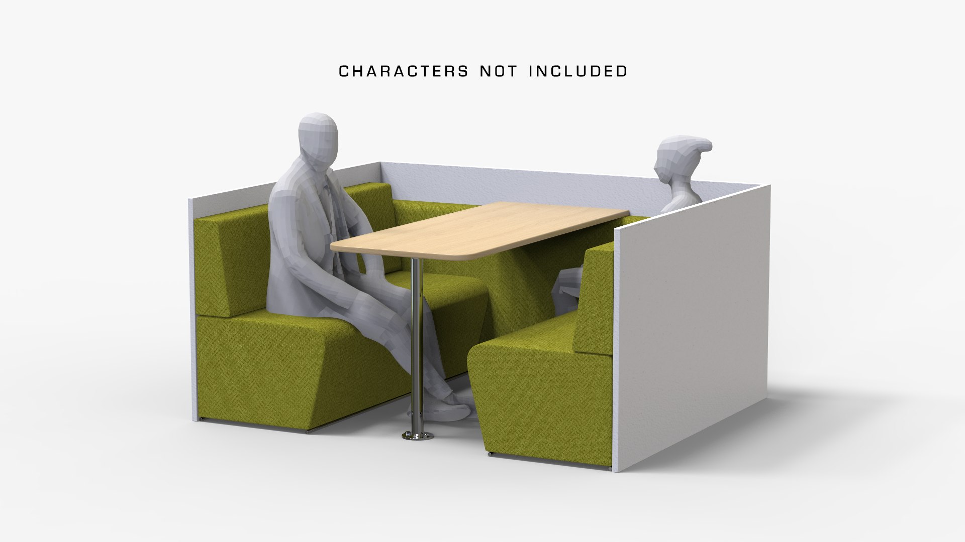 3D Model Modular Restaurant Booth Seating - TurboSquid 2332530