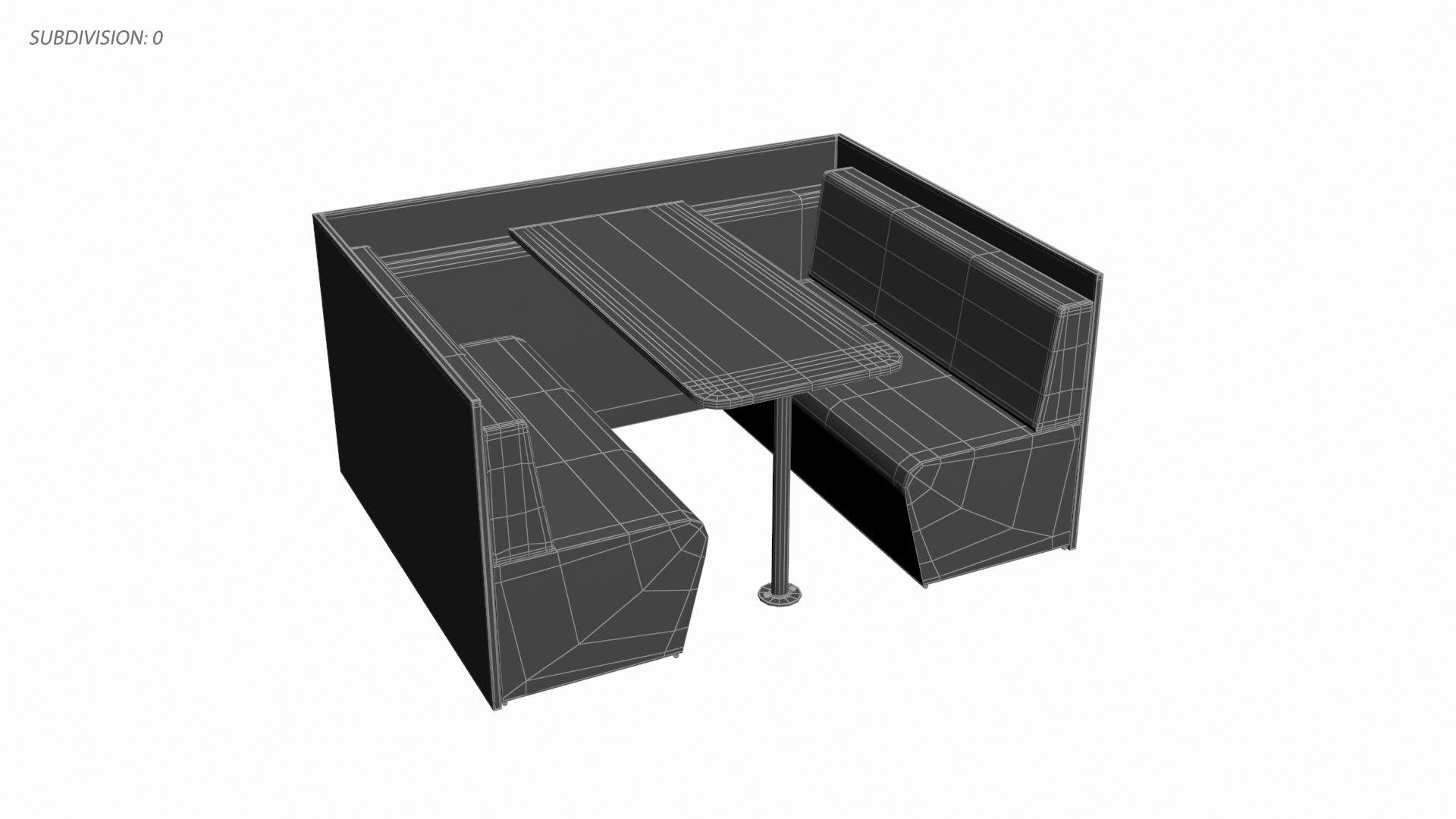 3D Model Modular Restaurant Booth Seating - TurboSquid 2332530