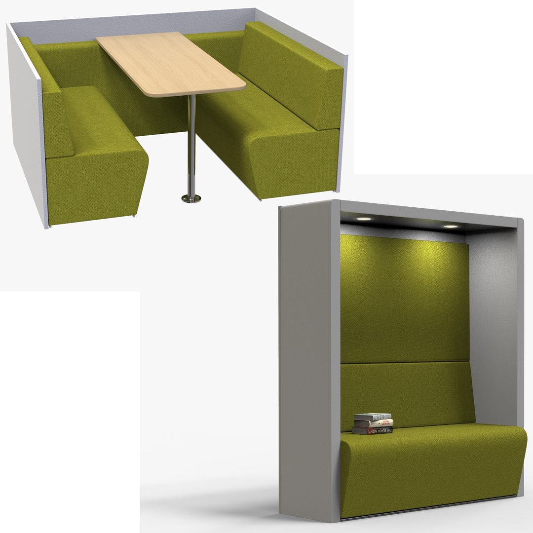 3D Model Modular Restaurant Booth Seating - TurboSquid 2332530