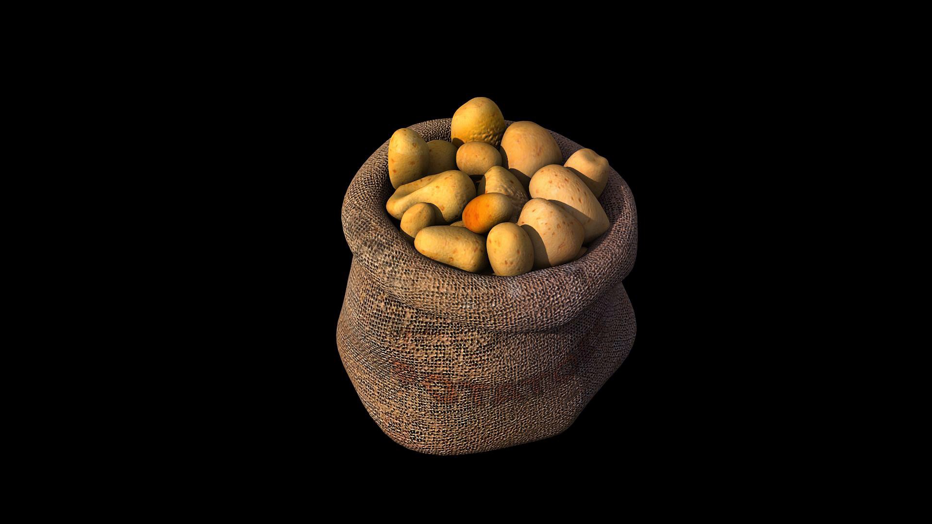 3D Potatoes Sack - TurboSquid 2228867