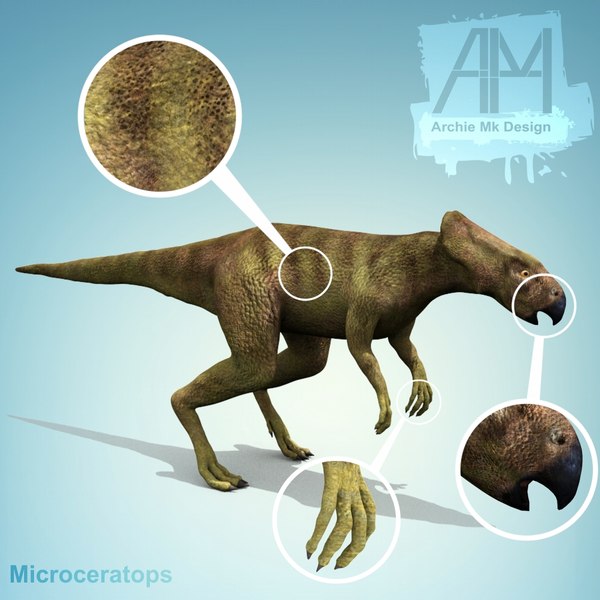 공룡 Microceratops 3D 모델 - TurboSquid 723314