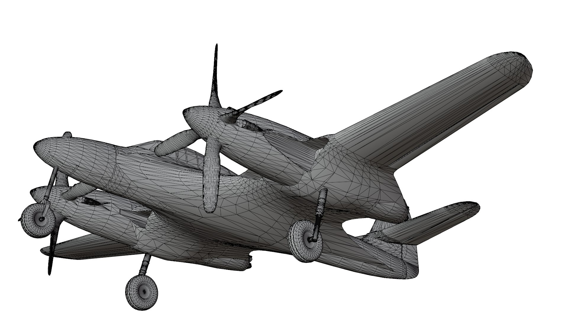 McDonnell XP-67 Bat 3D Model - TurboSquid 2326305