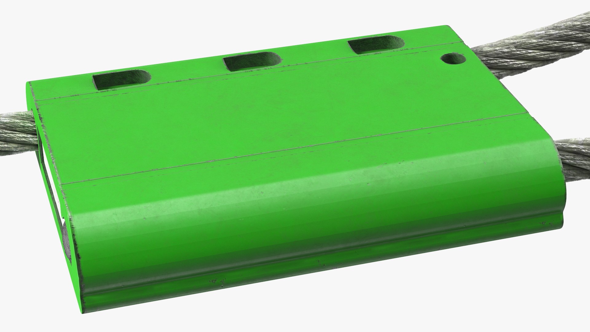 3D Green Tight Steel Cable Seal Loop - TurboSquid 2049087