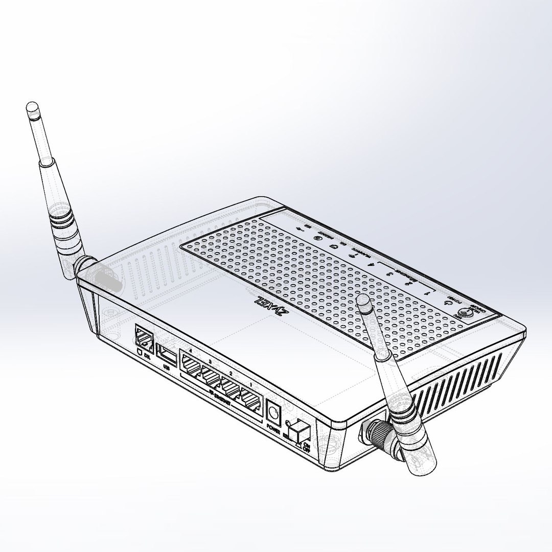3D ZyXEL P-661HNU-F1 Model - TurboSquid 1715302