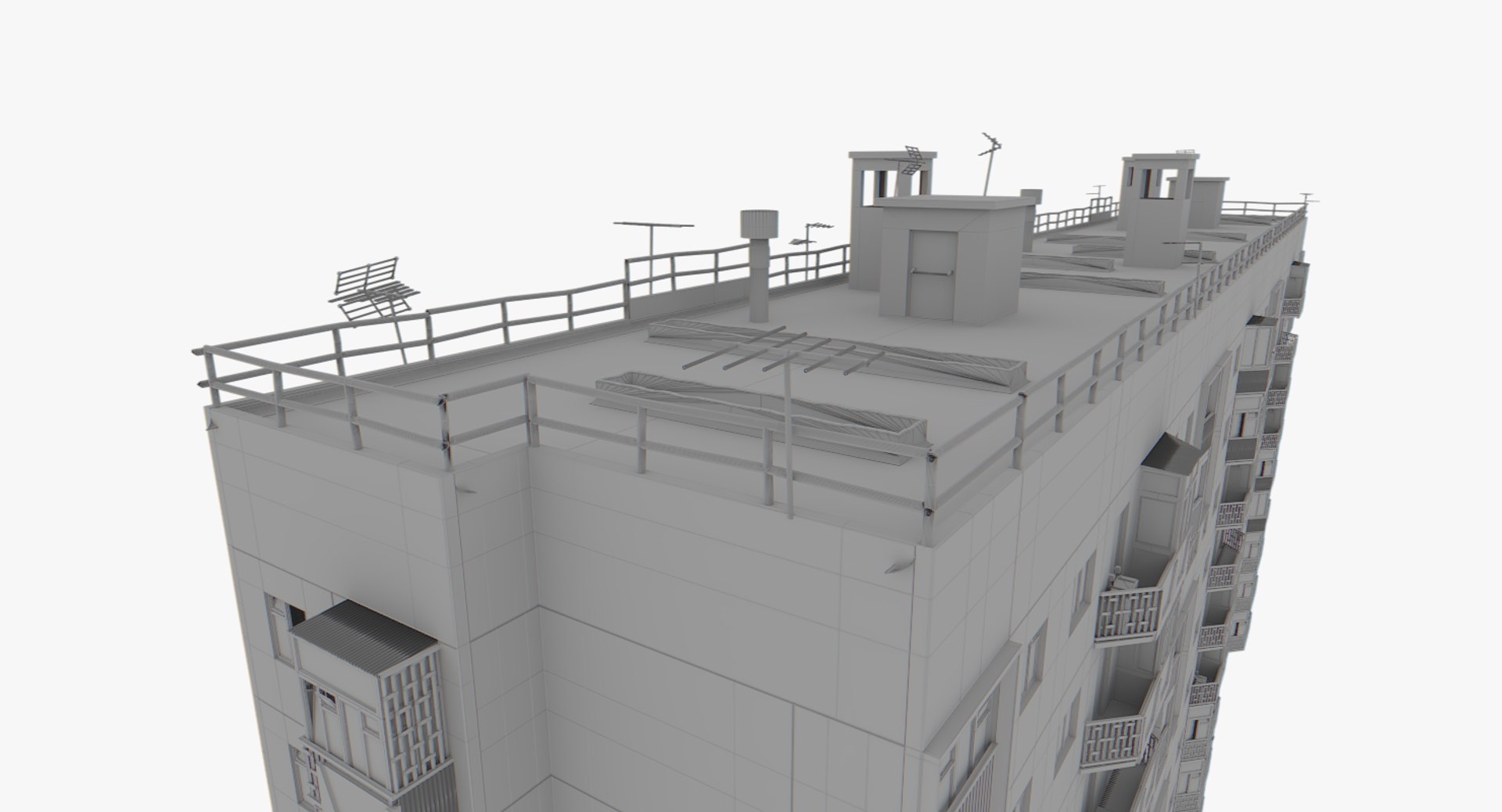 Soviet Building City 3D Model - TurboSquid 1378484