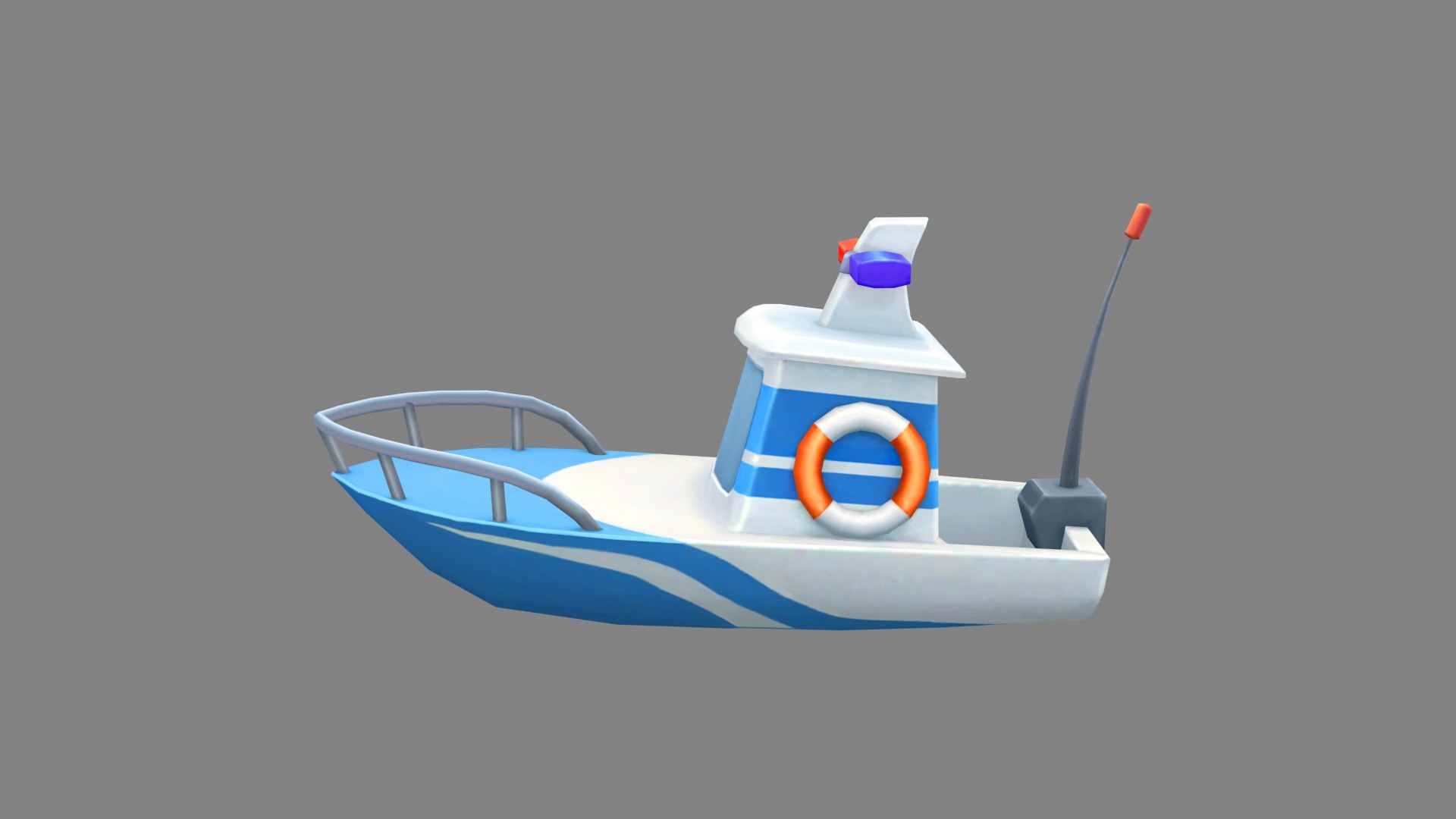 3D Cartoon Coast Guard Ship - TurboSquid 2115596