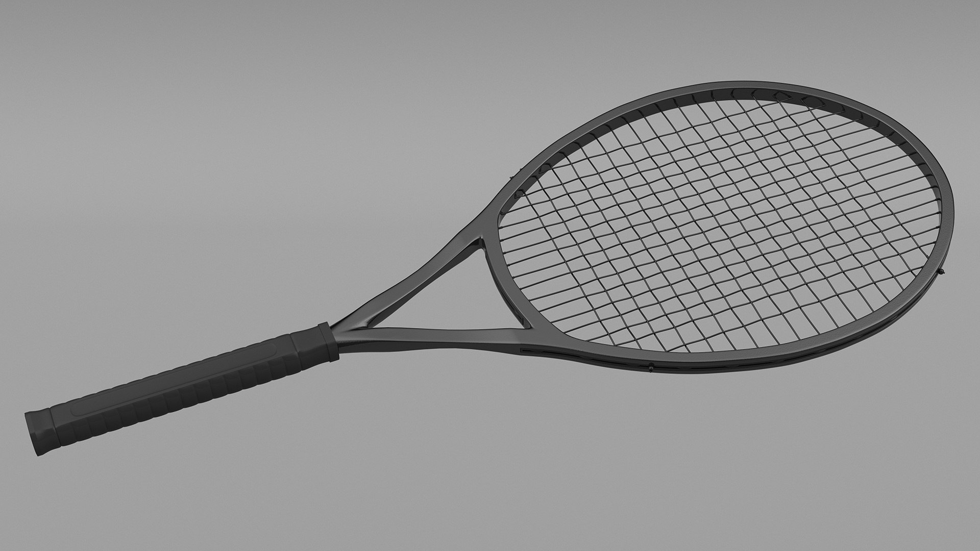 3D Black Tennis Racket - TurboSquid 2149942