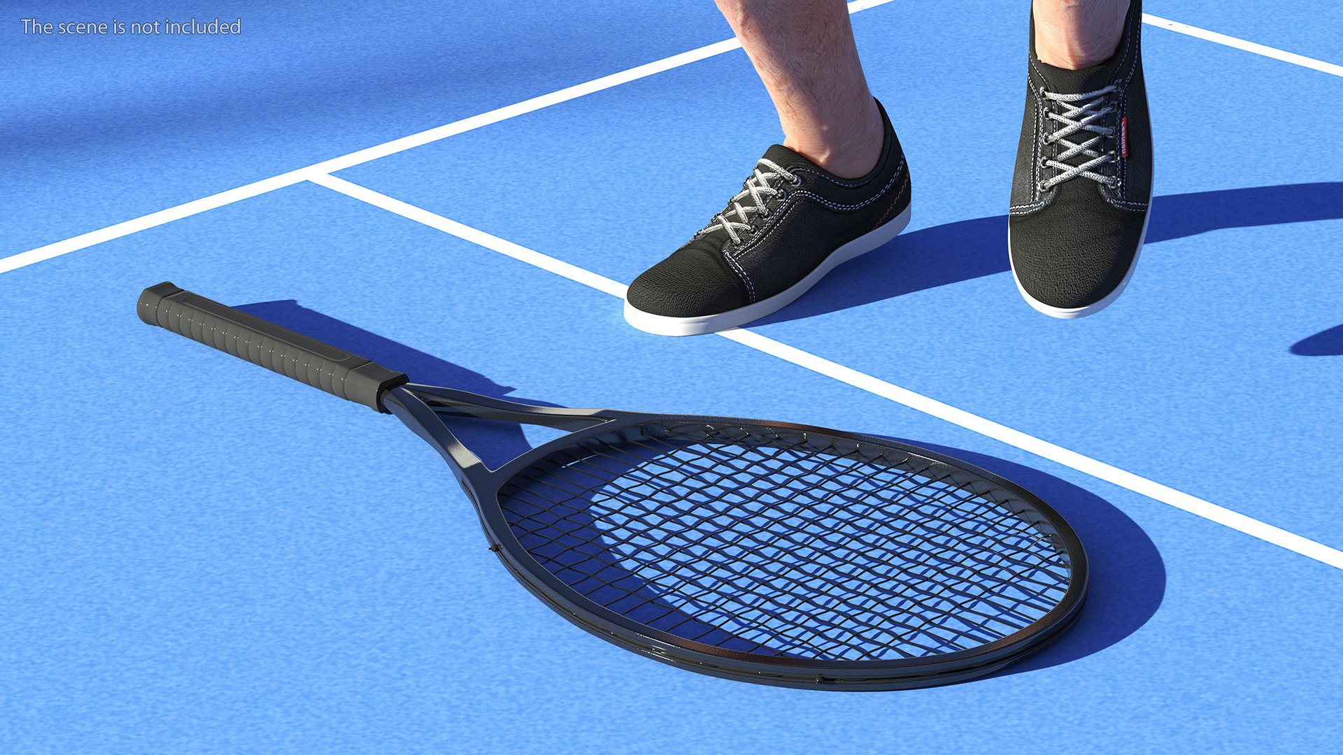 3D Black Tennis Racket - TurboSquid 2149942