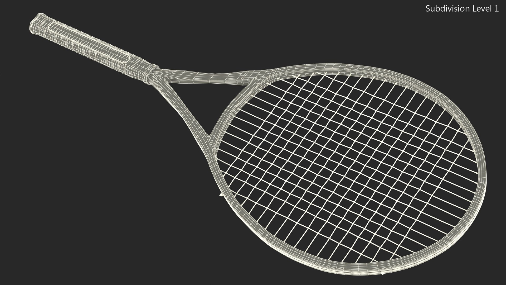 3D Black Tennis Racket - TurboSquid 2149942