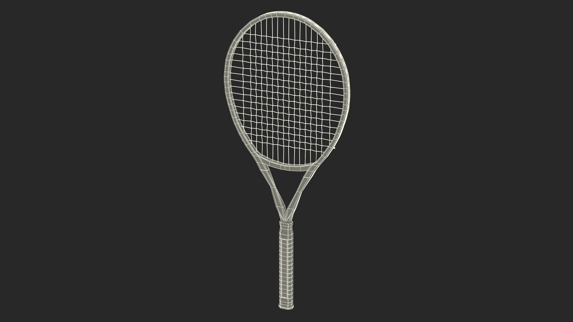 3D Black Tennis Racket - TurboSquid 2149942