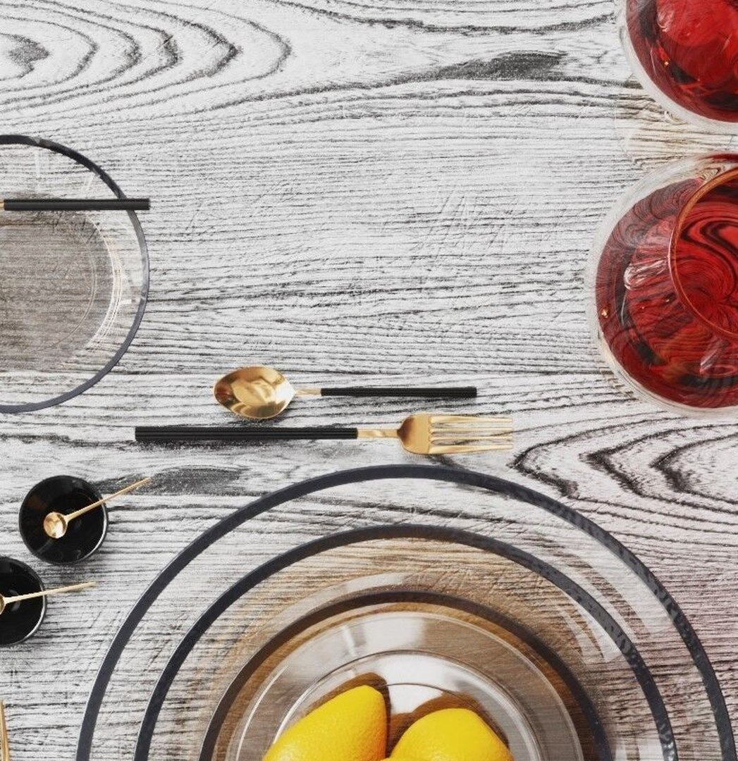 Modern tableware combination model 3D model - TurboSquid 2062657